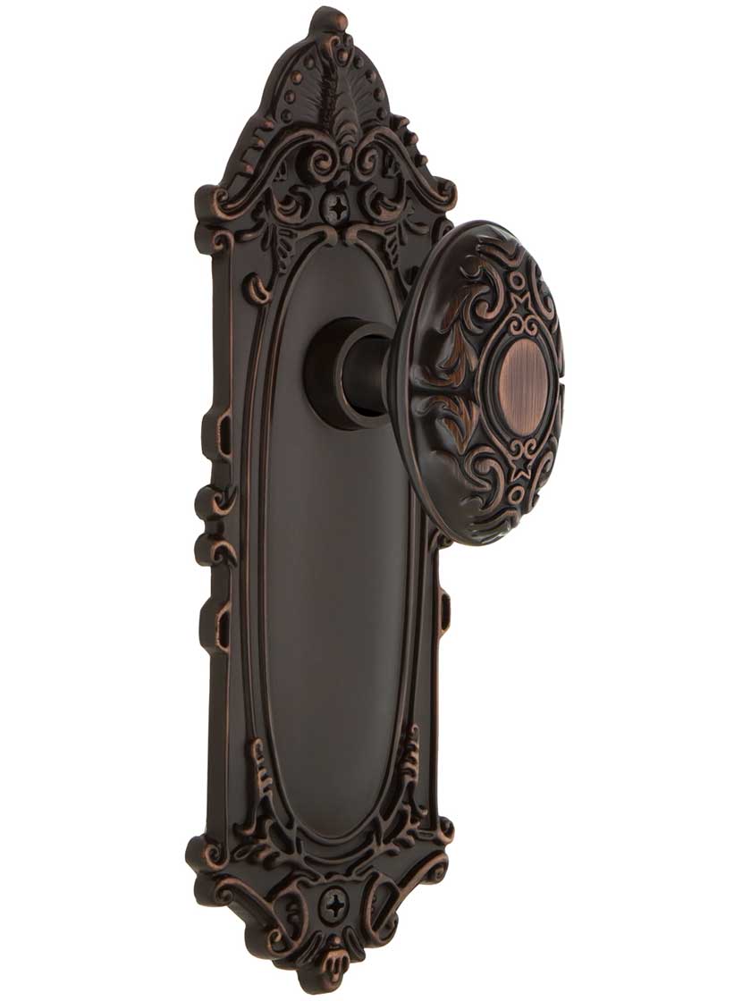 Largo Design Door Set With Decorative Oval Door Knobs | House of Antique Hardware